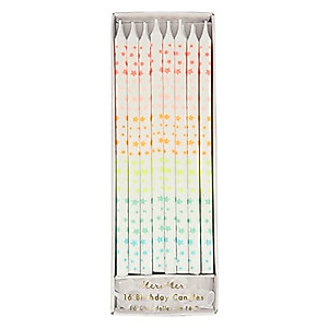 Meri Meri Star Pattern Candles (Pack of 16)