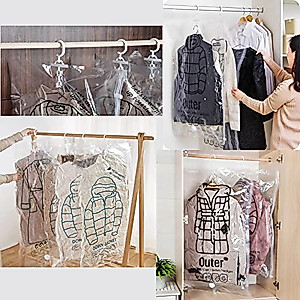 Space-Saving Hanging Compressible Storage Bags, Reusable Vacuum Storage Bags, Dustproof and Odorless Storage Bags (Electric suction pump)