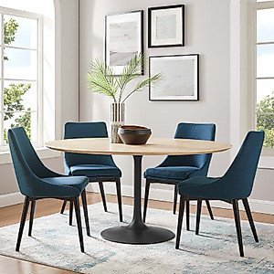 Modway Lippa Dining Table, 60", Black Natural