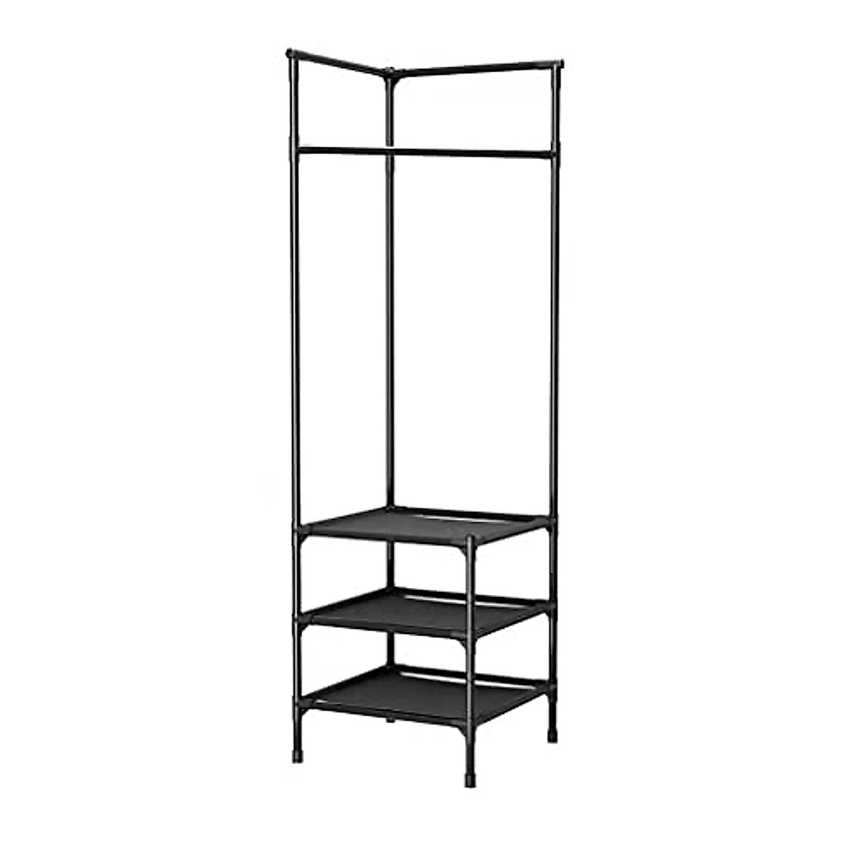 DOUBAO Corner Coat Rack Multi-Function Floor Standing Clothes Hanger Racks Removable Metal Clothing Storage Shelf