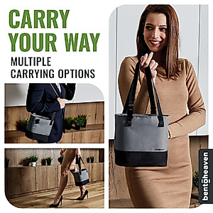 Insulated Lunch Tote for Work and School with Durable Materials, Variable Strap/Handler, Wide Opening - Cooler Lunch Bag for Women & Men - Fits All Bentoheaven Bento Lunch Boxes and Other Containers