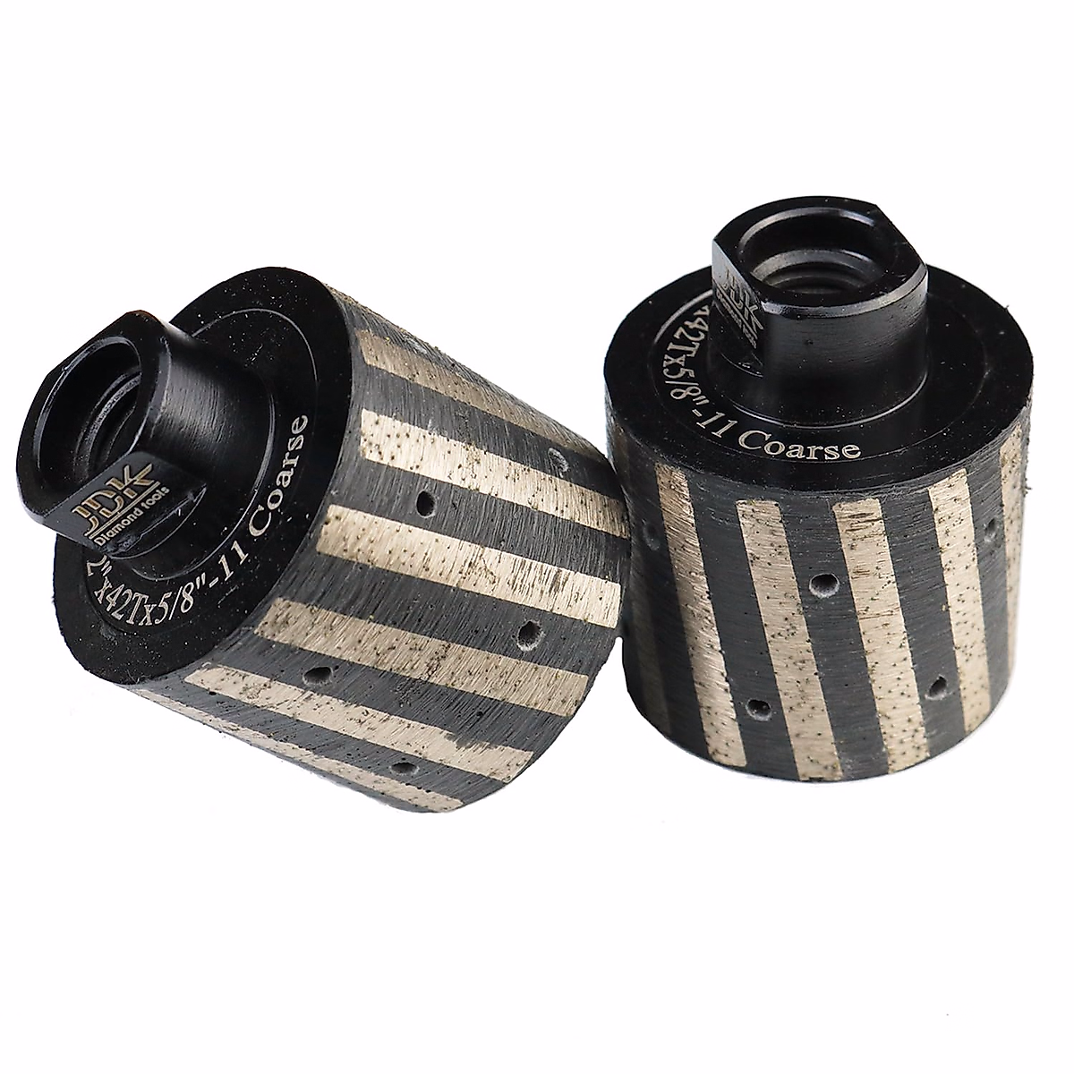 JDK 2 Inch Diamond Drum Wheel Resin Filled Zero Tolerance for Grinding Granite Marble Engineering Stones Concrete Sink Hole with 5/8’’-11 Thread (2 Inch,Resin Filled)