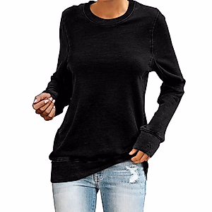 JMMSlmax Sweatshirts for Women Crewneck Long Sleeve Shirts Tunic Tops for Leggings Women's Casual Loose Soft Pullover Tops