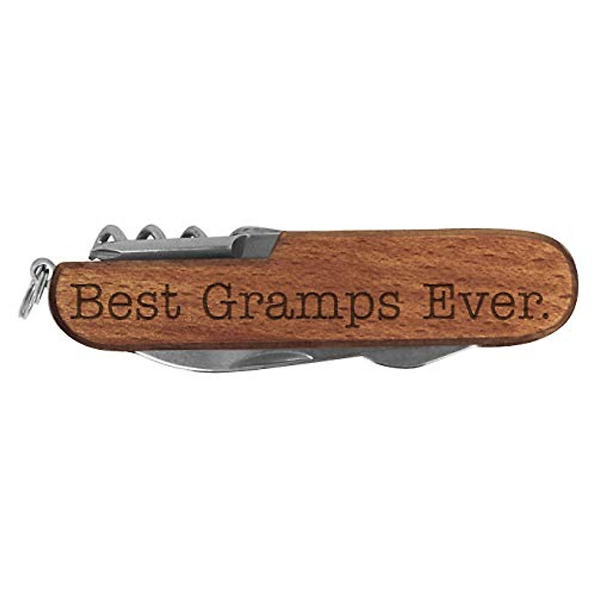 Gramps Knife Best Gramps Ever Laser Engraved Dark Wood 6 Function Multitool Pocket Knife