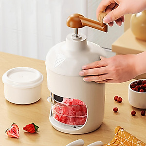 Manual Shaved Ice Shaver and Snow Cone Machines Portable Ice Crusher Table-Top Ice Maker with Free Ice Cube Tray, BPA Free