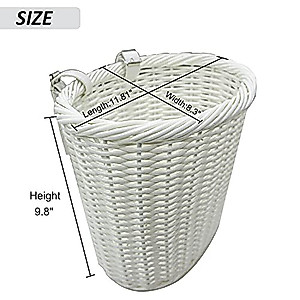 ZUKKA Bike Basket Woven Bike Basket for Adult Bikes Front/Kids Bike Handlebar with Adjustable Leather Straps Waterproof Storage Bicycle Basket, Multi-Colors