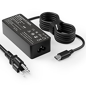 USB-C 65W 45W AC Replacement Charger fit for Lenovo ThinkPad T480 T490 T580 ADLX65YDC2A ADLX65YLC2D ADLX65YDC3A ADLX65YDC2D chromebook 2nd Gen S330 65W Laptop Power Supply Adapter Cord