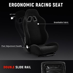 Dardoo G29 Racing Simulator Cockpit with Seat Fit for Logitech/Thrustmaster/Fanatec G25 G27 G923 T150,Steering Wheel Cockpit,Not Include Wheel, Pedal and Shifter