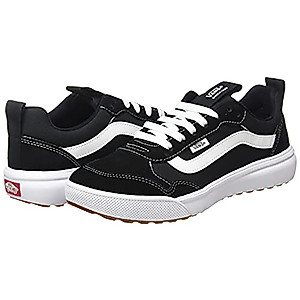 Vans Men's Low-Top Trainers Sneaker, Suede Canvas Black White, 12