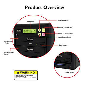 ACARD TECHNOLOGY 1 to 1 24X Burner CD DVD Duplicator Standalone Tower Using ACARD’s Native SATA Controller Technology