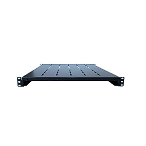 Raising Electronics Fixed Rack Server Shelf 1U 19 Inch Shelves 4 Post Rack Mount Adjustable Deep for Server Network Rack (21.5-28Inch Depth)