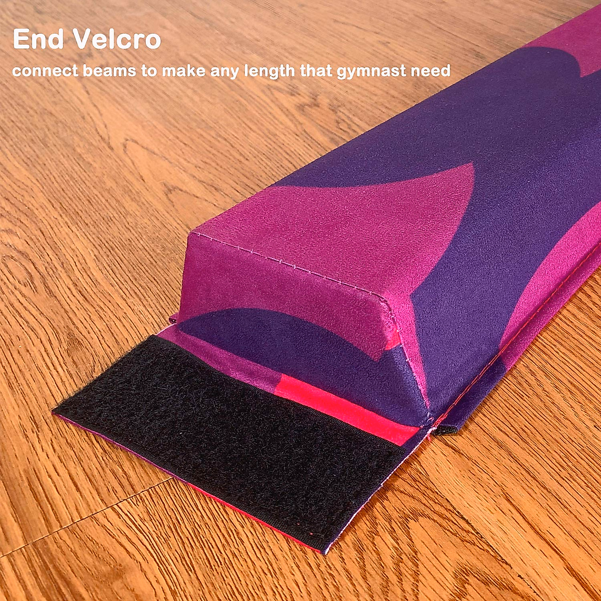 Marfula 6 FT / 8 FT / 9 FT Folding Gymnastics Beam Foam Balance Floor Beam - Extra Firm - Suede Cover - Anti Slip Bottom with Carry Bag For Kids/Adults Home Use (Pink Purple-Camo, 6 FT)