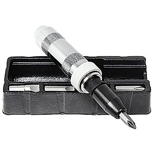 Powerbuilt 1/2 Inch Drive Impact Driver Set Extractor Tool, Slotted or Phillips Screwdriver Bits, Remove Rusted, Damaged Screws - 648002