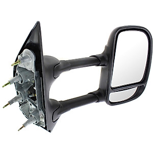 GO-PARTS - Towing Mirror for Ford Econoline Van 2003-2014, Right (Passenger), Manual Adjust and Folding, Non-Heated, Textured, Without Auto-Dimming, Blind Spot Detection, Memory & Signal Light,