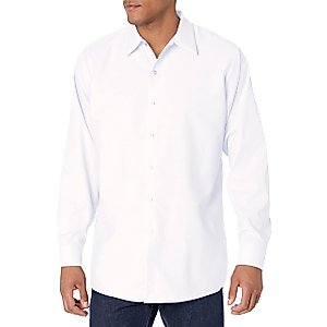 Red Kap Men's Specialized Pocketless Work Shirt, White, 6X-Large