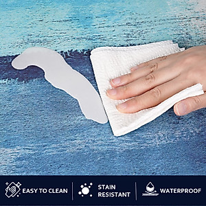 ASPMIZ Kitchen Mat 2 PCS - Cushioned Anti-Fatigue Kitchen Rugs Non Slip Memory Foam Kitchen Mats and Rugs Turquoise Kitchen Floor Comfort Mats for Home, 18'' x 48'' + 18'' x 30'', Beveled Edge