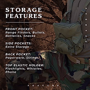 Binocular Harness Chest Pack for Men and Women - Our Bino Harness and case is Great for Hunting, Hiking, and Shooting - Bino Straps Secure Your Binoculars - Holds rangefinders, Phones, Bullets, ect