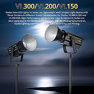 Godox VL150 150w LED Lights,5600K Day Light, CRI 96+, TLCI 95, for Ideal Light Source, Newborn Photography, Portrait,Still Life Photography, Studio Interview Lighting Video Filming