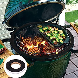 UNCO- Smoker Gasket, 15 Ft, 0.6"X1/8", Grill Gasket, Heat Gasket, Smoker Heat Tape, Smoker Gasket Sealer High Temp, Kettle Grill Gasket, BBQ Gasket, High Temperature Gasket Smoker, Smoker Door Gasket