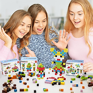Picasso Cubes 0.5” Pixel Magnetic Puzzle Cube 400 Piece Mix & Match Sensory Toys STEAM Education Learning Building Block Magnets Children Construction Toy Set Stacking Magnet Creative Kit PMC400