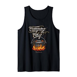 Dutch Oven Tattoo Style Lettering Camping Chef Dutch Oven Tank Top