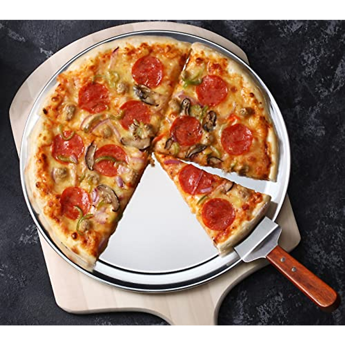 New Star Foodservice 36251 Wood Handle Pie Server, 10-Inch, Wood