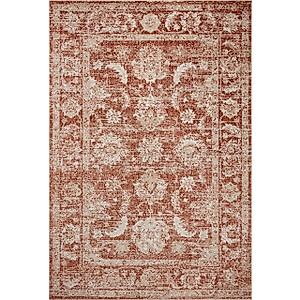 Loloi II Odette Collection ODT-03 Rust/Ivory 7'-10" x 10' Area Rug