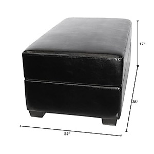 AK Rock Box Gaming and Storage Ottoman with Drum Lift (Black)