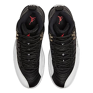 Nike Mens Air Jordan 12 Retro Sneaker, Adult, Black/Varsity Red-White, 9.5 M US