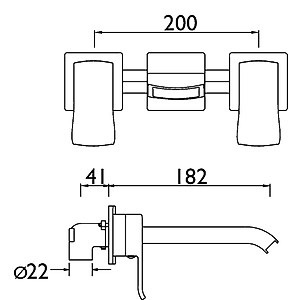Bristan DSC WMBF C Descent Wall Mounted Bath Filler, Chrome
