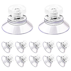 12 Pack Suction Cups with Screw,1 inch / 25mm Glass Sucker Pads Clear PVC Sucker Pads for Window Extra Strong Adhesive Suction Holder Rubber Sucker Pad with Metal Screw