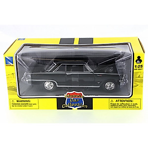 New Ray 1964 Chevy Nova SS, Black 71823B - 1/24 Scale Diecast Model Toy Car