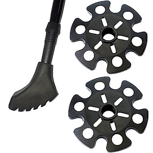 Replacement Rubber Tips Set for Trekking poles-4 Paris Heavy-Duty Durable Feet Paws Tips Snow Baskets for Hiking Poles/Walking Sticks