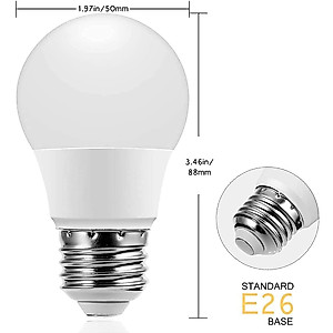 Briignite A15 LED Bulbs, Globe Light Bulbs 25 Watts Equivalent(4W LED), Daylight 5000K LED Bulb, E26 Medium Screw Base 320LM A15 Shape Decorative Edison Home Lighting Non-Dimmable (Pack of 4)