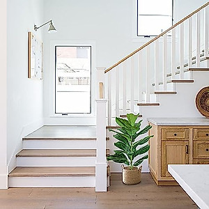 BESAMENATURE 30" Little Artificial Fiddle Leaf Fig Tree/Faux Ficus Lyrata for Home Office Decoration