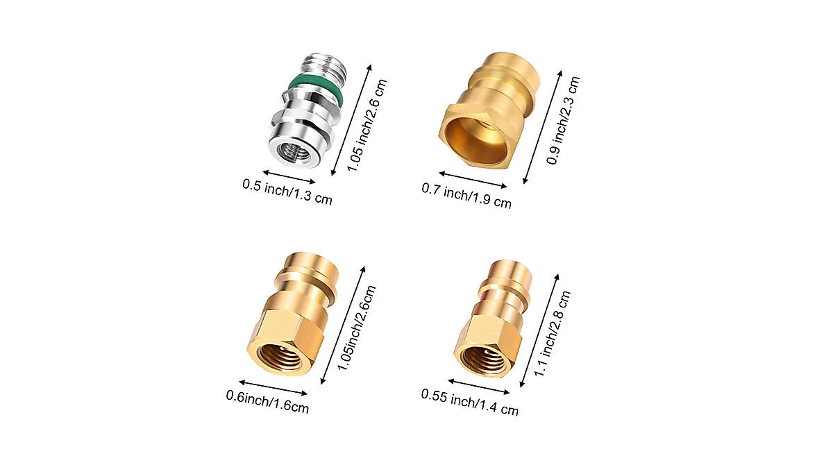 Mudder 4-Piece R-12 to R-134a Retrofit Kit for Vehicle A/C Conversion