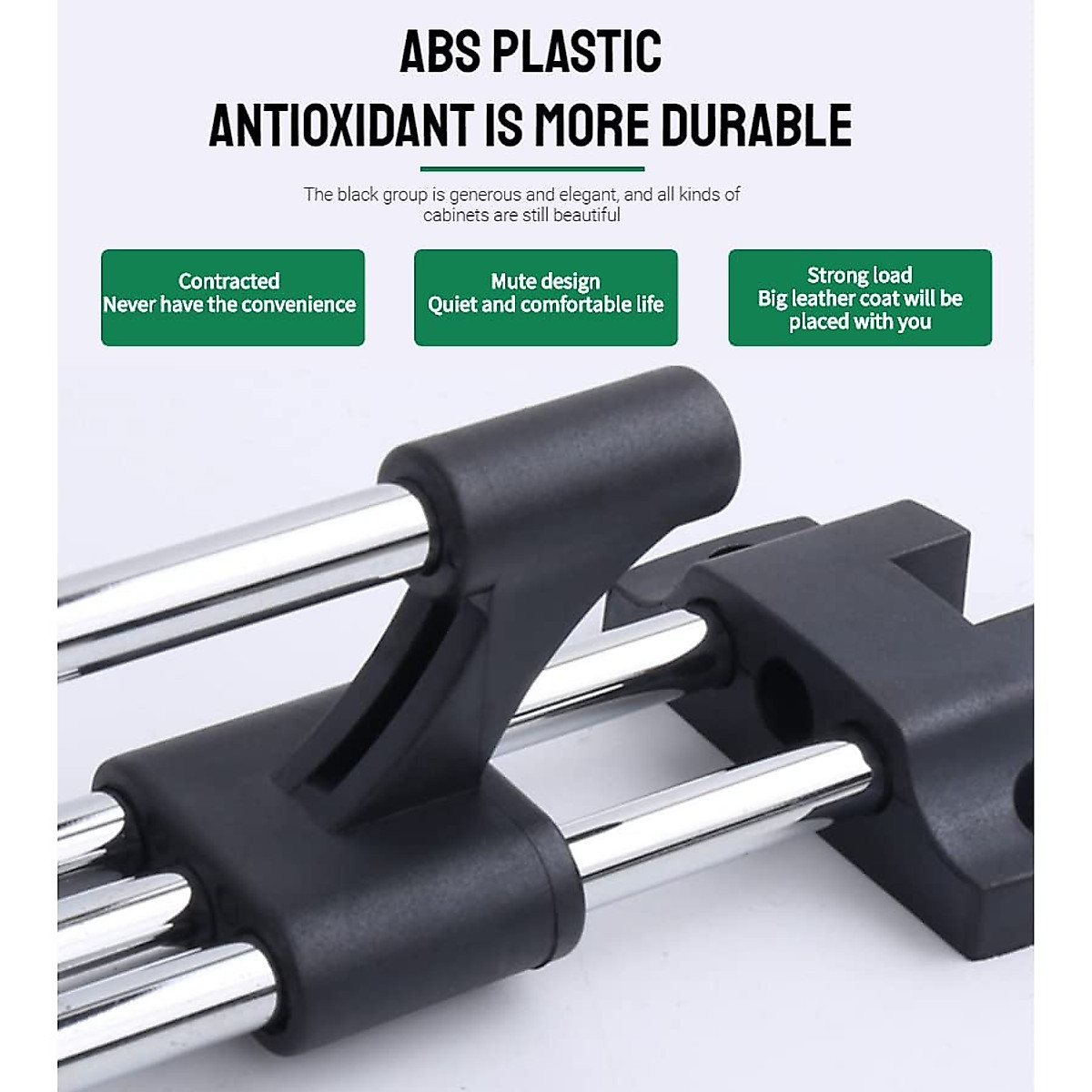 ZJchao Heavy Duty Retractable Closet Pull Out Rod Wardrobe Clothes Hanger Rail Towel Ideal for Closet Organizer Polished Chrome (30cm/ 11.8 Inches)