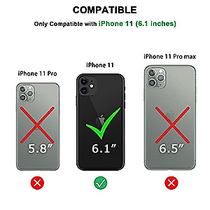 TENDLIN Compatible with iPhone 11 Case Wood Grain with Carbon Fiber Texture Design Leather Hybrid Case