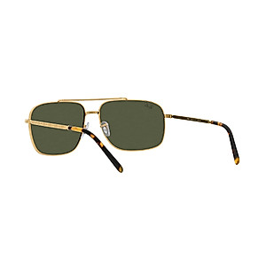 Ray-Ban RB3796 Square Sunglasses, Legend Gold/Green, 62 mm