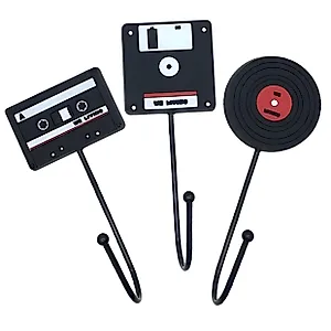 Zerodeko 3pcs Home Decoration Shower Room Towel Hooks Decorative Wall Hooks Adhesive Wall Hook Music Coat Hooks Magnetic Tape Household Key Hanger Soft Rubber Vintage Key Holder