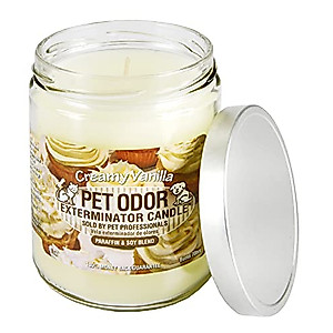 Specialty Pet Products Odor Exterminator Candle, Creamy Vanilla, 13 Ounce Jar (Pack of 2)