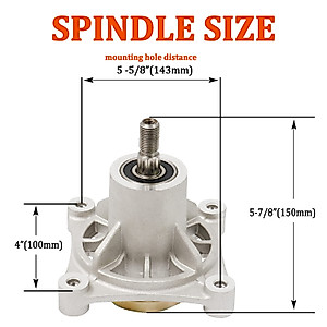 KOOTANS Mower Spindle Assembly for AYP 174356 174358 Husqvarna 532174356 587125201 532174358 Z246 GTH2548 GT2248 GTH2248 YTH1848XP YTH2448 YTH2748, Fits AYP 48" Decks 2002 & Newer (with Bolts, Zerk)