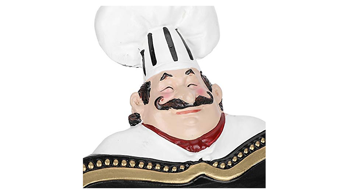 Charm Your Space with a 9.8-inch Chef Statue & Sign Chalkboard