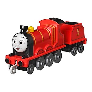 Thomas & Friends Fisher-Price die-cast Push-Along James Toy Train Engine for Preschool Kids Ages 3+