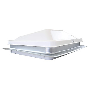 classAcustoms Heng's 71111A-C RV Roof Vent White Wegde Lid Non Powered Manual Crank Lid with Built in Screen and Galvanized Frame