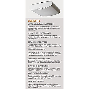 Ruckus 901-R720-US00 R720 802.11ac Wireless Indoor Access Point w/ Mounting Kit (Renewed)