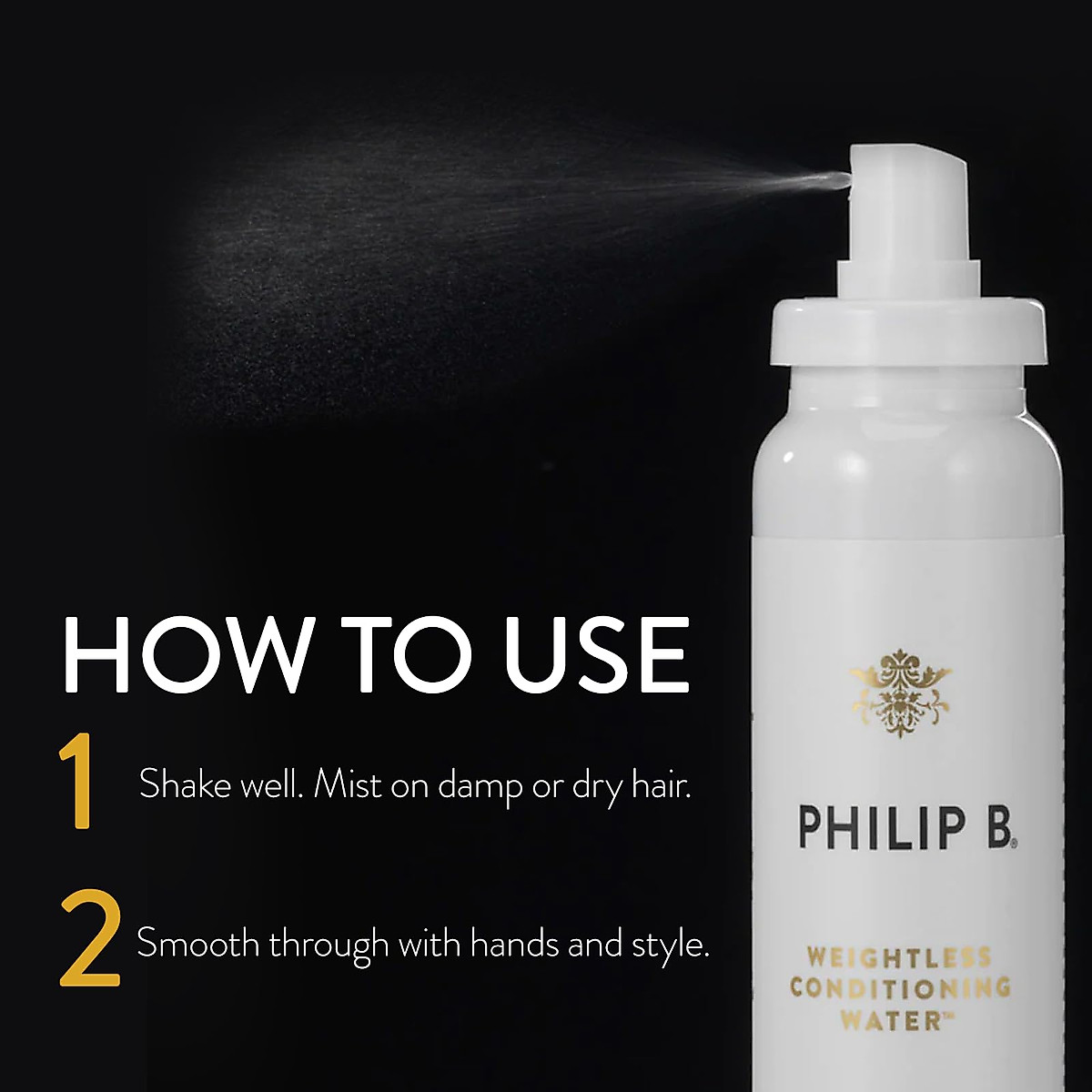 PHILIP B. Weightless Conditioning Water, Magnolia Flower, 2.5 oz. (75 ml) | Instantly Adds Smoothness, Fullness and Shine