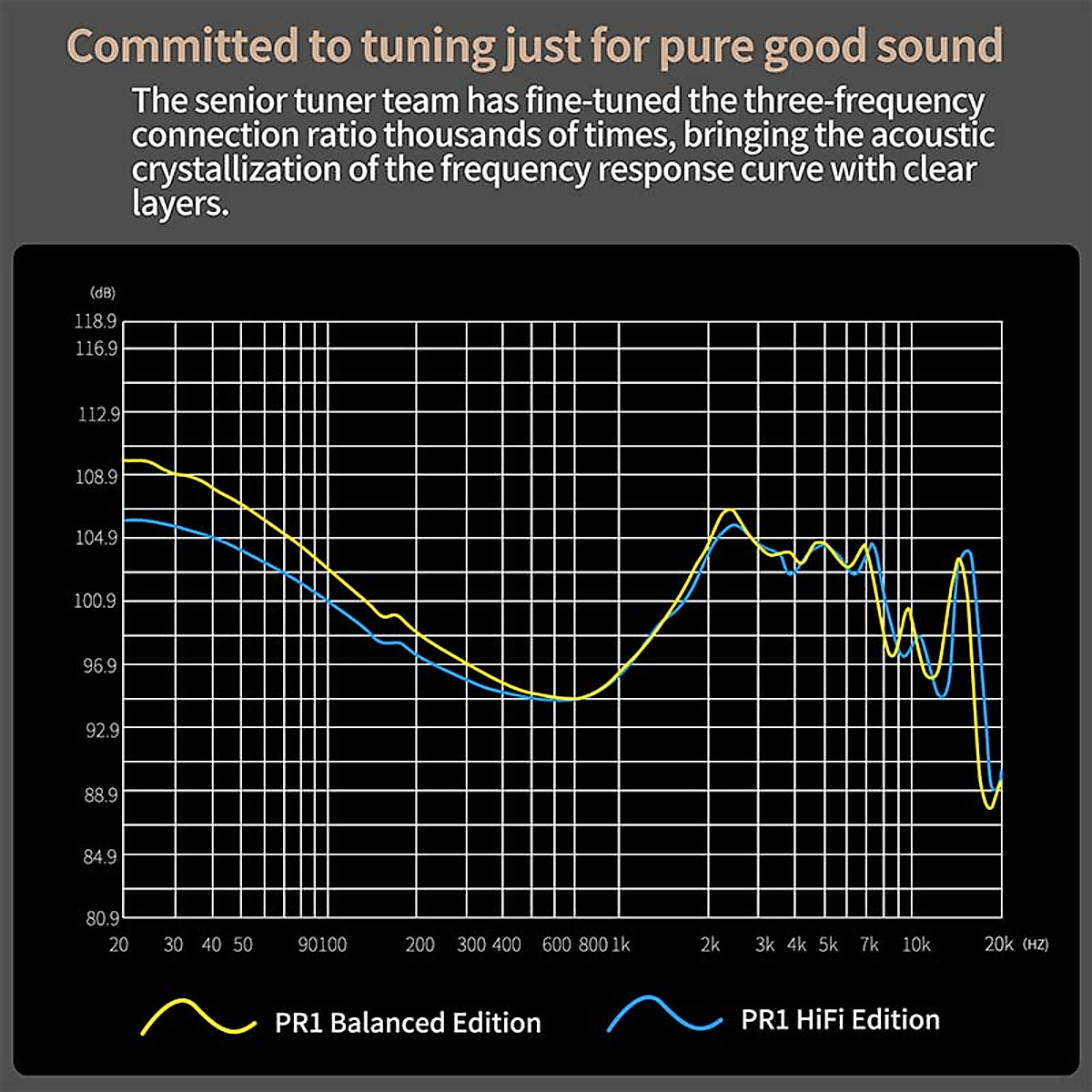 Linsoul KZ PR1 13.2mm Planar Diaphragm Driver HiFi in-Ear Monitors IEM with Detachable 2pin OFC Silver-Plated Cable Microphone for Audiophile Studio Musician (Black, with Mic)