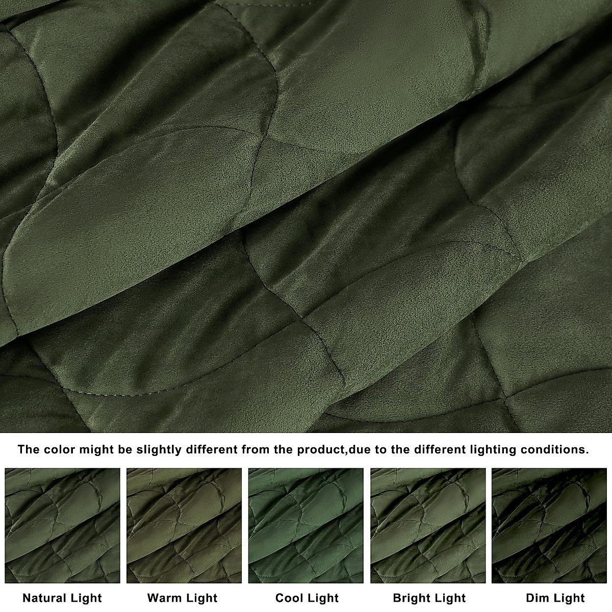 palassio Luxury Olive Green Velvet Twin Size Quilt Bedding Set with 1 Pillow Sham, Christmas Soft Cloud Cozy Warm Bedspread Coverlet for Kids, Lightweight Crushed Comforter for All Season