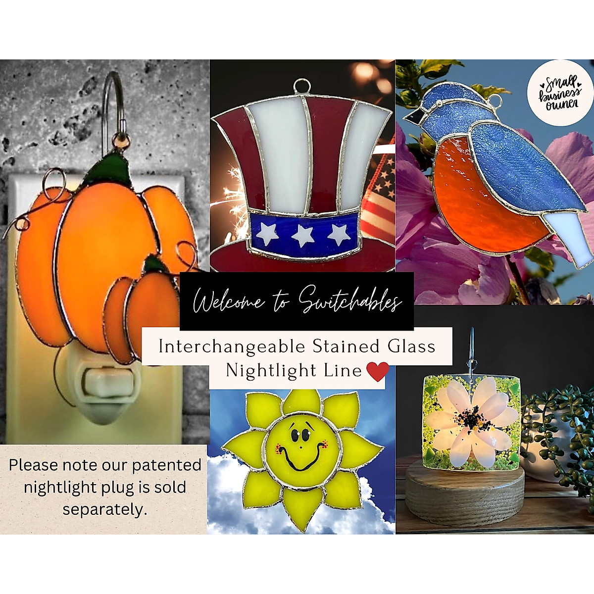 Switchables Glass Cover: Christmas Light Bulbs